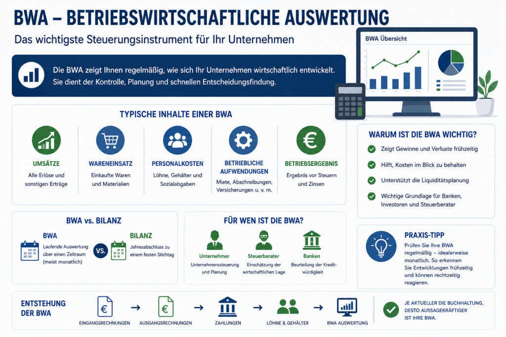 BWA einfach erklärt | Betriebswirtschaftliche Auswertung verstehen